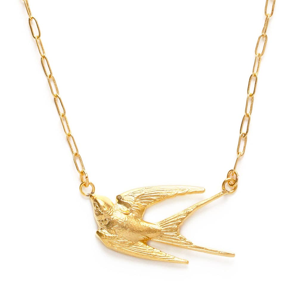 Amano Studio - Swallow Bird Necklace – Bird & Brass