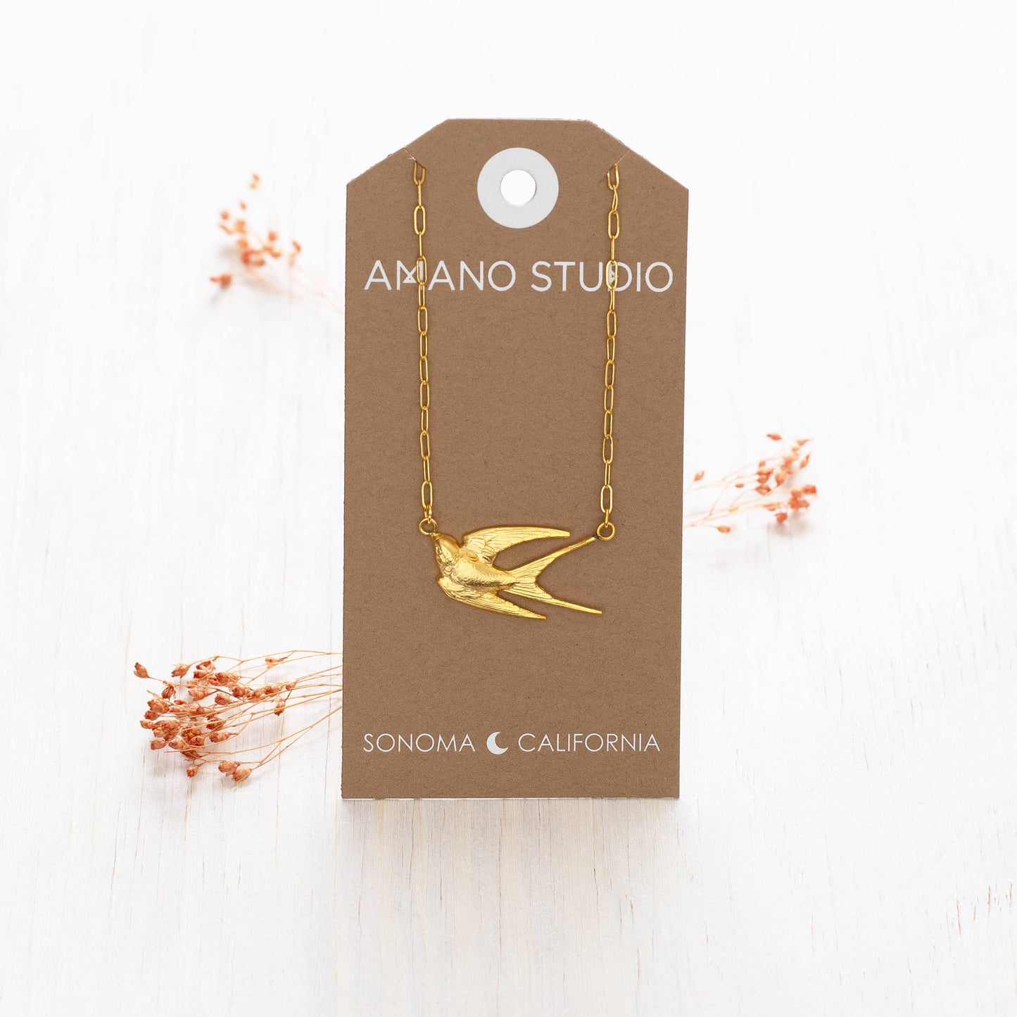 Amano Studio - Swallow Bird Necklace – Bird & Brass