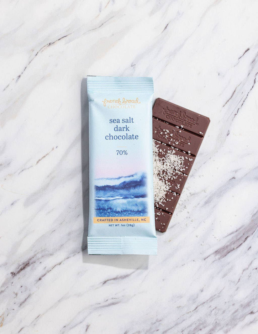 French Broad Chocolate - Sea Salt Chocolate Bar 70% - 28g – Bird & Brass