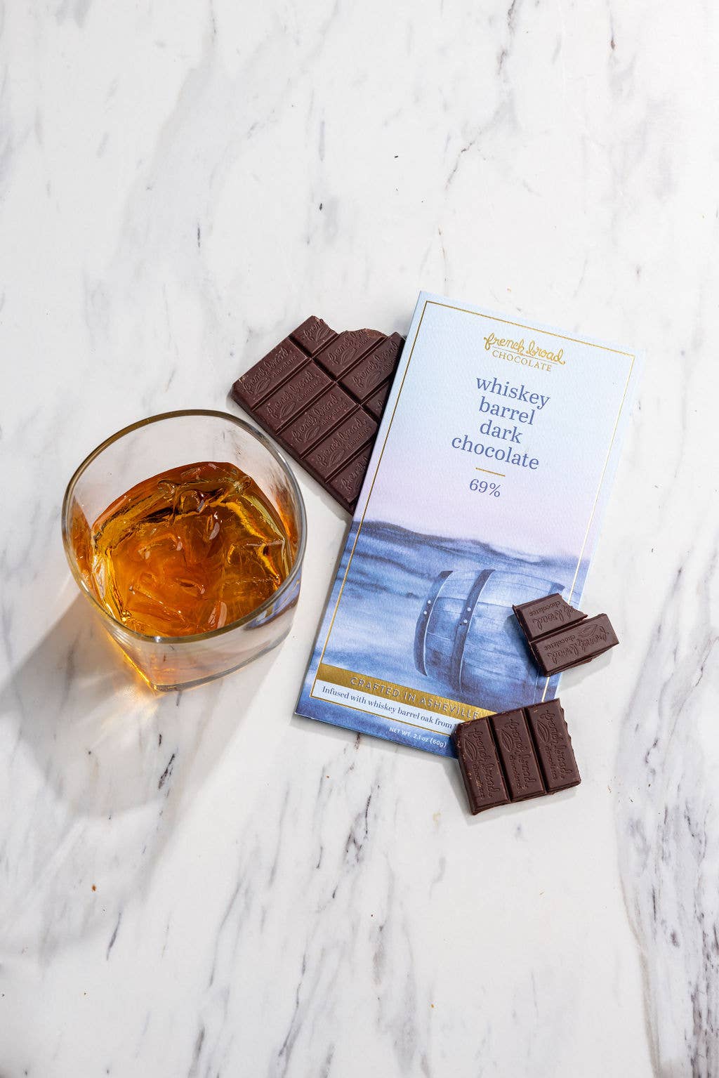 French Broad Chocolate - Whiskey Barrel with Smoked Salt Chocolate Bar ...