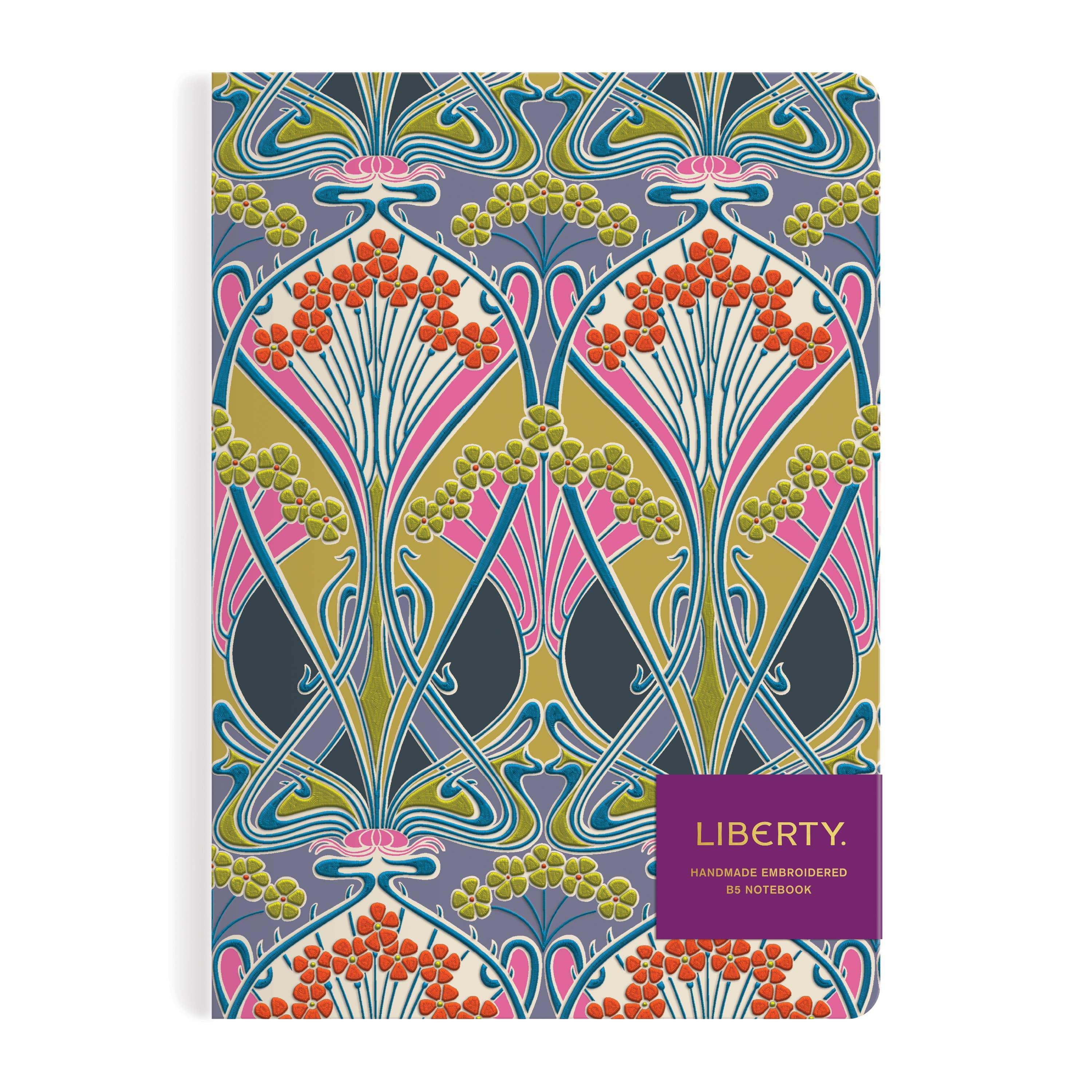 Chronicle Books - Liberty Ianthe Lichen B5 Handmade Embroidered Journa ...